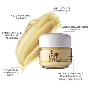 In Your Face CREAM Luxurious Moisturizer for Face | 100% Natural CoQ10 & Vitamin C Face Cream | Adds Layers of Hydration | Softens Signs of Aging & Restores Skin's Balance