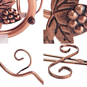 DreamiDeco Wine Rack with Glass Holderd,Freestanding Countertop Metal Wine Rack Wine Glass Holder Water Bottle Organizer Display Storage Home Kitchen Decor Holds 4 Wine Bottles and 6 Stemwares