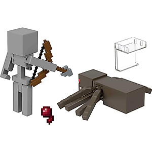 Mattel Minecraft Toys, 3.25-inch Action Figure 2-Packs, 2 Figures and 2 Accessories, Collectible Gifts for Kids, HLB29