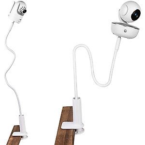 iTODOS (Update Version) Gooseneck Baby Monitor Mount Compatible with Arlo, Motorola Baby Monitor and Most Universal Monitors Camera, 27inch Length Stable and Durable Flexible gooseneck - White