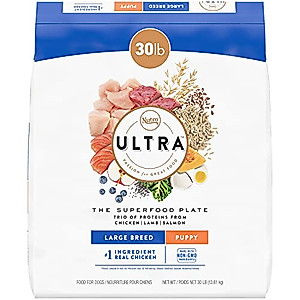 NUTRO ULTRA Large Breed Puppy High Protein Natural Dry Dog Food with a Trio of Proteins from Chicken, Lamb and Salmon, 30 lb. Bag