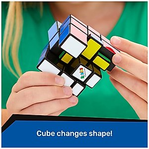 Rubik's Blocks, Original 3x3 Cube with a Twist Challenging Problem-Solving Puzzle Retro Brain Teaser Fidget Toy, for Adults & Kids Ages 8 and up