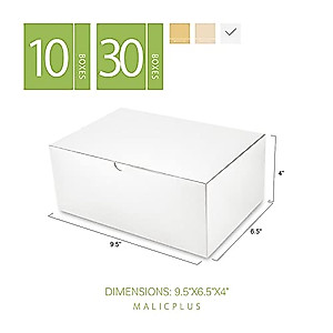 MALICPLUS 10 Gift Boxes 9.5x6.5x4 Inches Gift Boxes with Lids Boxes for Gifts Bridesmaid Proposal Boxes, White Gift Boxes Bulk for Light Weight Gifts, Crafting, Grass Texture White
