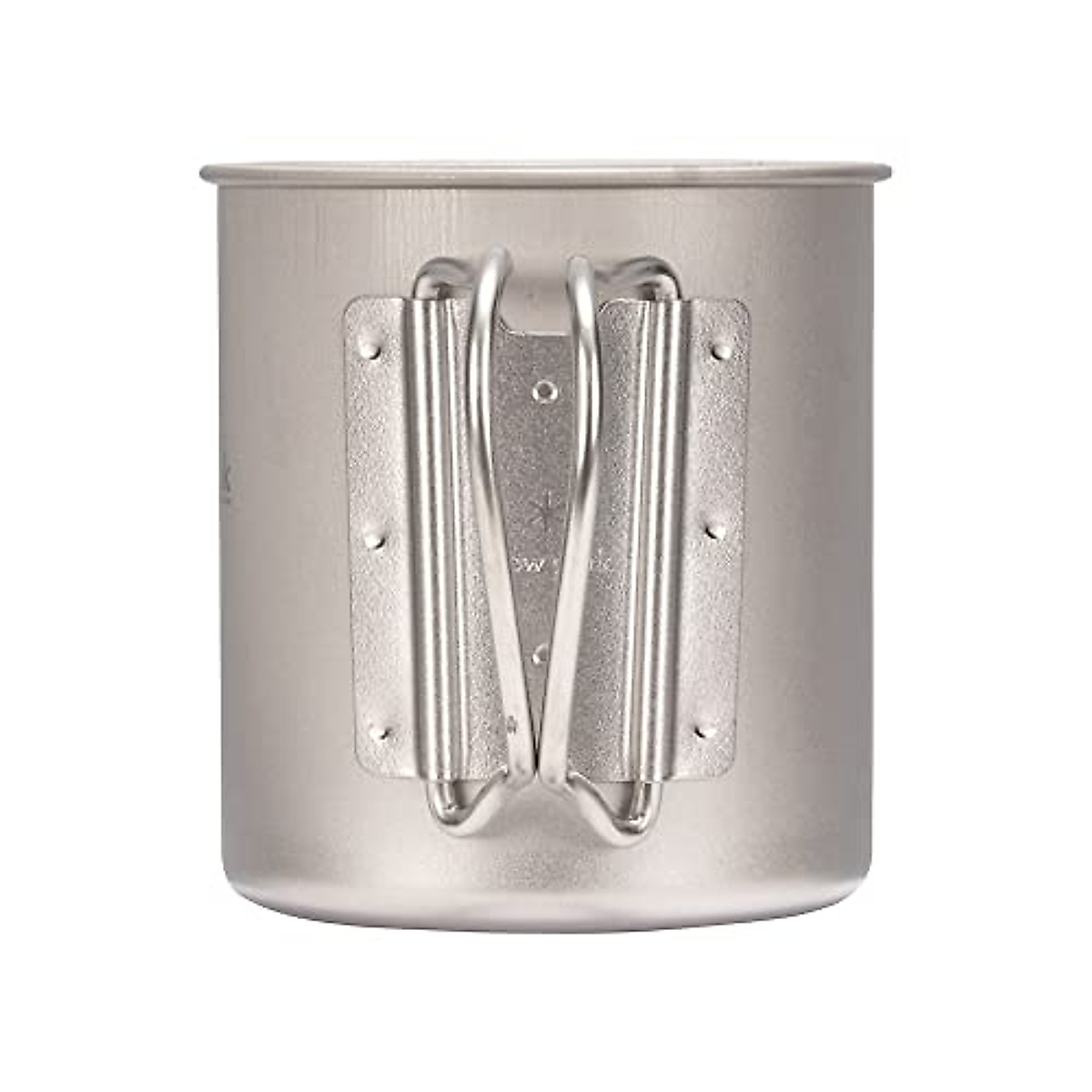 Snow Peak Ti-Single 450 Cup - Lightweight & Compact Titanium Cup with Foldable Handles - D 3" H 3.2"
