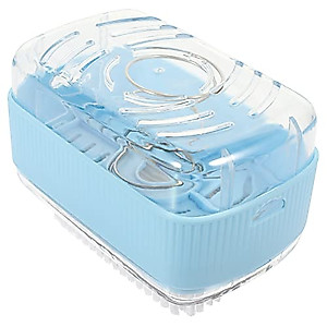 LIFKOME Foaming Soap Box with Soap Dish Multifunctional Soap Box Holder with Roller Brush Soap Tray Soap Saver Case for Travel Bathroom Kitchen Soap Storage Laundry Box