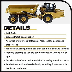 Diecast Masters 85639 Caterpillar 745 Articulated Truck 1/64 Scale Diecast Model