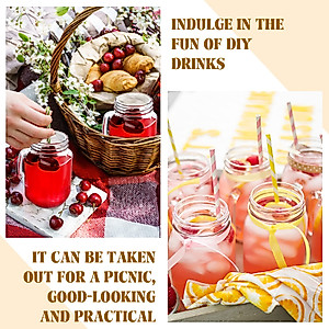 Zubebe Mason Drinking Jars No Lids Mason Jar Mugs with Handles Glass Mason Jar Cups Clear Mason Drinking Glasses for Beer, Coffee, Cold Beverages, Cocktails, Shakes, Sodas, Juice (30, 16 oz)