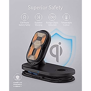 Anker Wireless Charging Station with QC Charger, PowerWave Sense 2-in-1 Stand with Watch Charging Holder for Apple Watch SE/6/5/4/3/2/1, iPhone SE 2020, 11, 11 Pro (Watch Charging Cable Not Included)