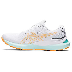 ASICS Women's Gel-Cumulus 24 Running Shoes, 8.5, White/Orange POP