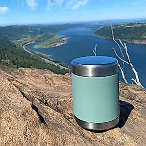 Tempercraft 15oz Vacuum Insulated Food Container, Stainless Steel, Double-Walled, Hot/Cold Storage Lunch Thermos Jar for School, Camping, Sports (White-Blank)