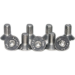 Fullerkreg 18-8 Stainless Steel Hex Drive Flat Head Screw M6 x 1 mm Thread, 16 mm Long,Packs of 25