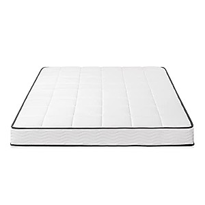 Mellow 6 Inch Classic Bonnell Spring Mattress, Comfort Foam Top with Innerspring Base, CertiPUR-US Certified Foam, Queen