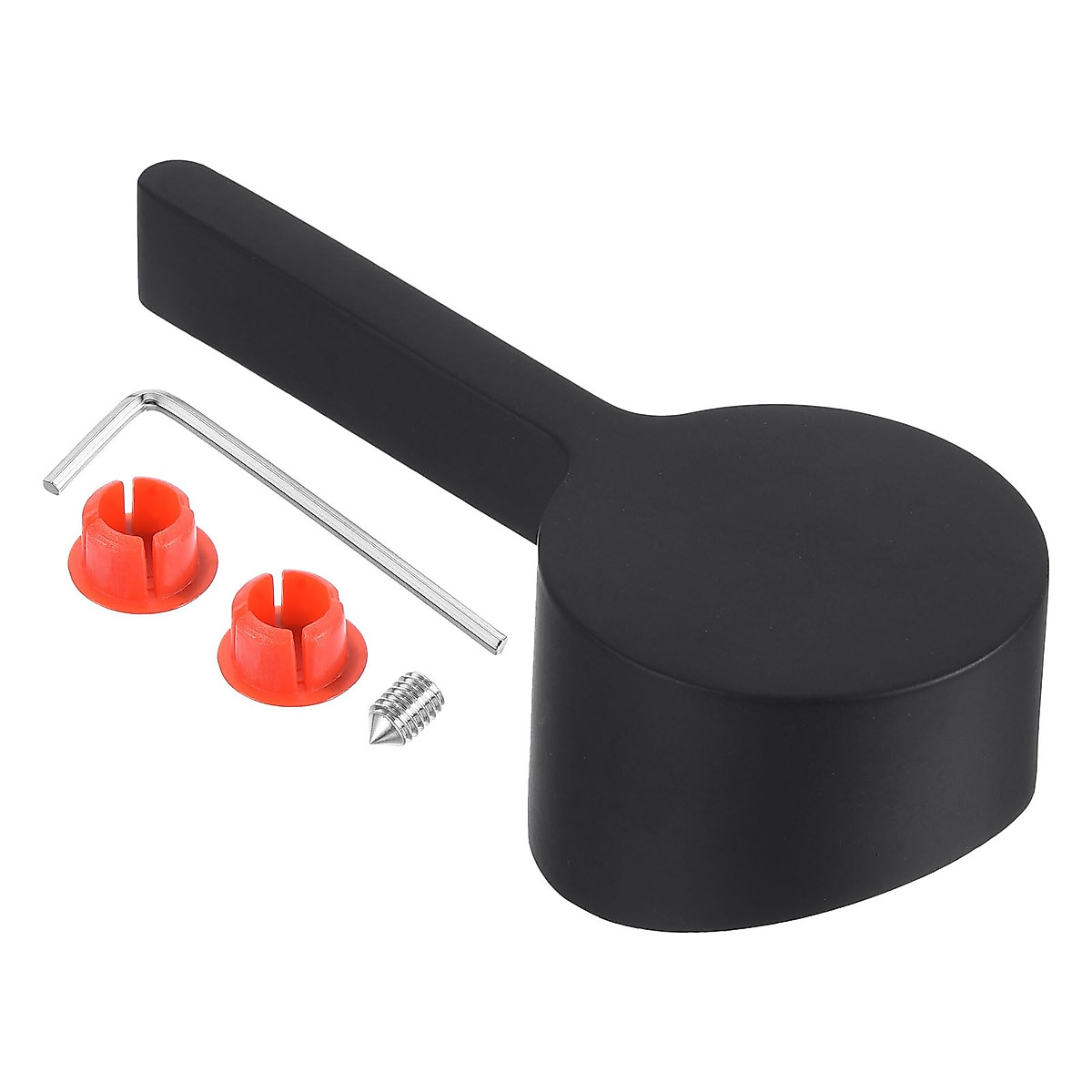 uxcell Single Lever Faucet Handle for 35mm Cartridge, Zinc Alloy Faucet Handle Replacement for Kitchen Bathroom Shower, 4"x1.8", Black