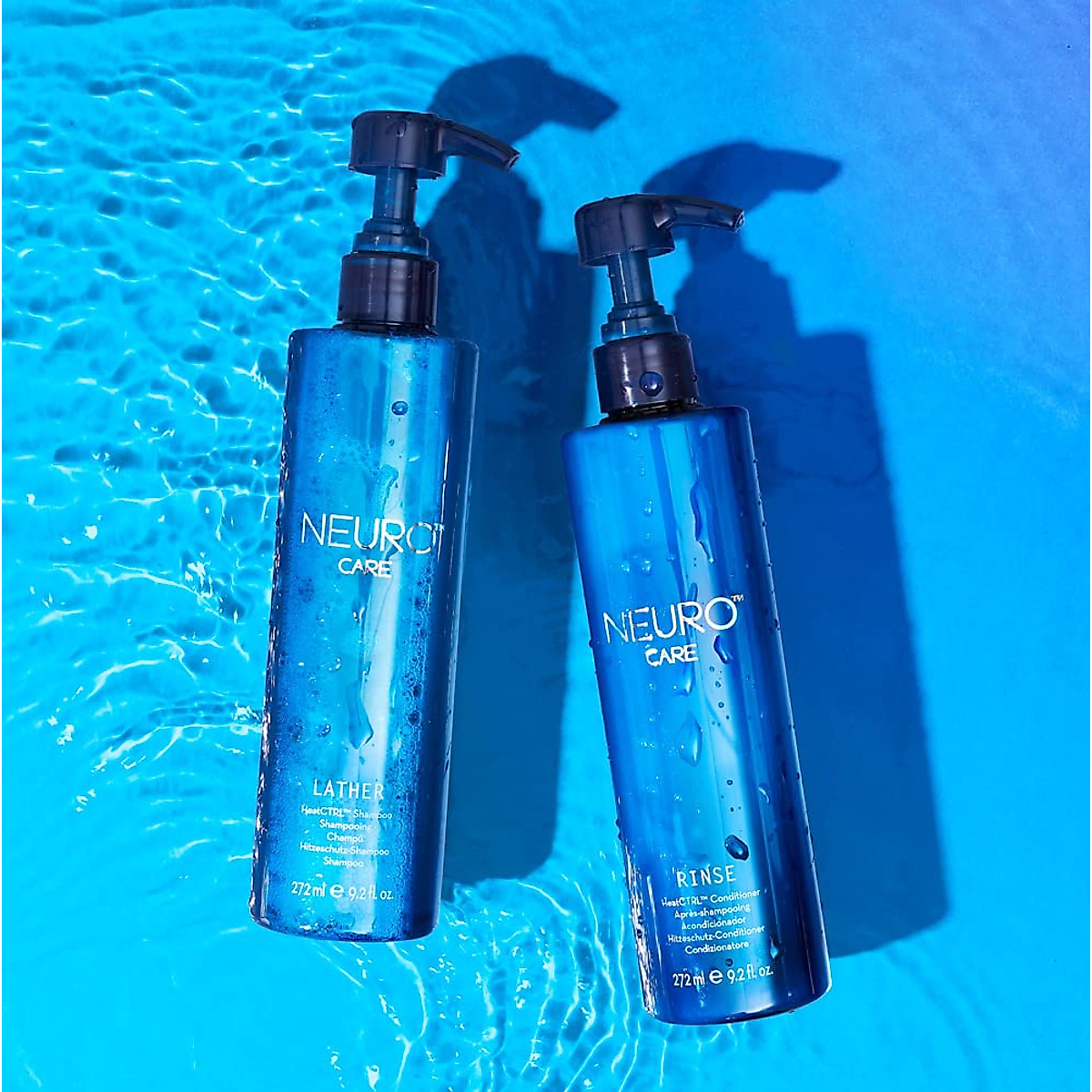 Neuro by Paul Mitchell Lather HeatCTRL Shampoo, Heat Care For All Hair Types, 9.2 Fl Oz