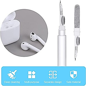 AOMIG Bluetooth Earbuds Cleaning Pen, 3 in 1 Multifunction Cleaner Kit with Soft Brush for Wireless Earphones Bluetooth Headphones Charging Box Accessories, Computer, Keyboard, Camera