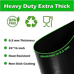 Grill Mat Set of 4, Oven Liners for Bottom of Electric Oven and Gas Oven Reusable Nonstick Oven Protector Liner Heat Resistant Grill Mats for Outdoor Grill 16.25 x 23 inch