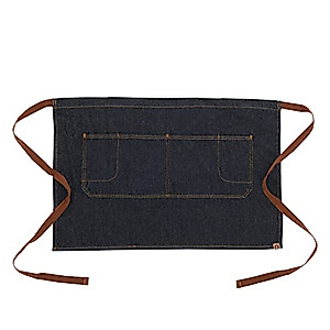 Chef Works Unisex Memphis Half Bistro Apron, Indigo Blue, One Size
