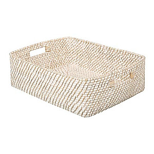 KOUBOO 1060086 Laguna Liner, White-Wash Rattan Shelf Basket