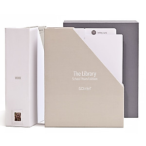 Savor | Baby + School Years Keepsake Boxes | Slate Gray - Set of 2 Custom-dyed with Cloth Covering + Acid-Free for Durability w/Full Organization System+Includes labels for customizing