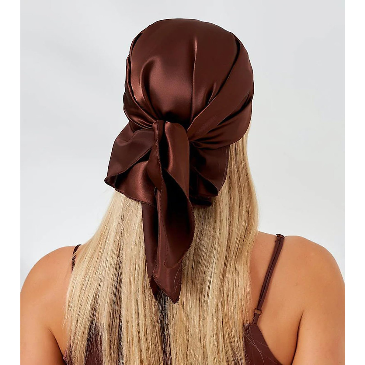 20PCS 35" Satin Head Scarf Large Square Scarf Silk Feeling Fashion Hair Wrapping Scarves for Women Girls (20 Pieces)