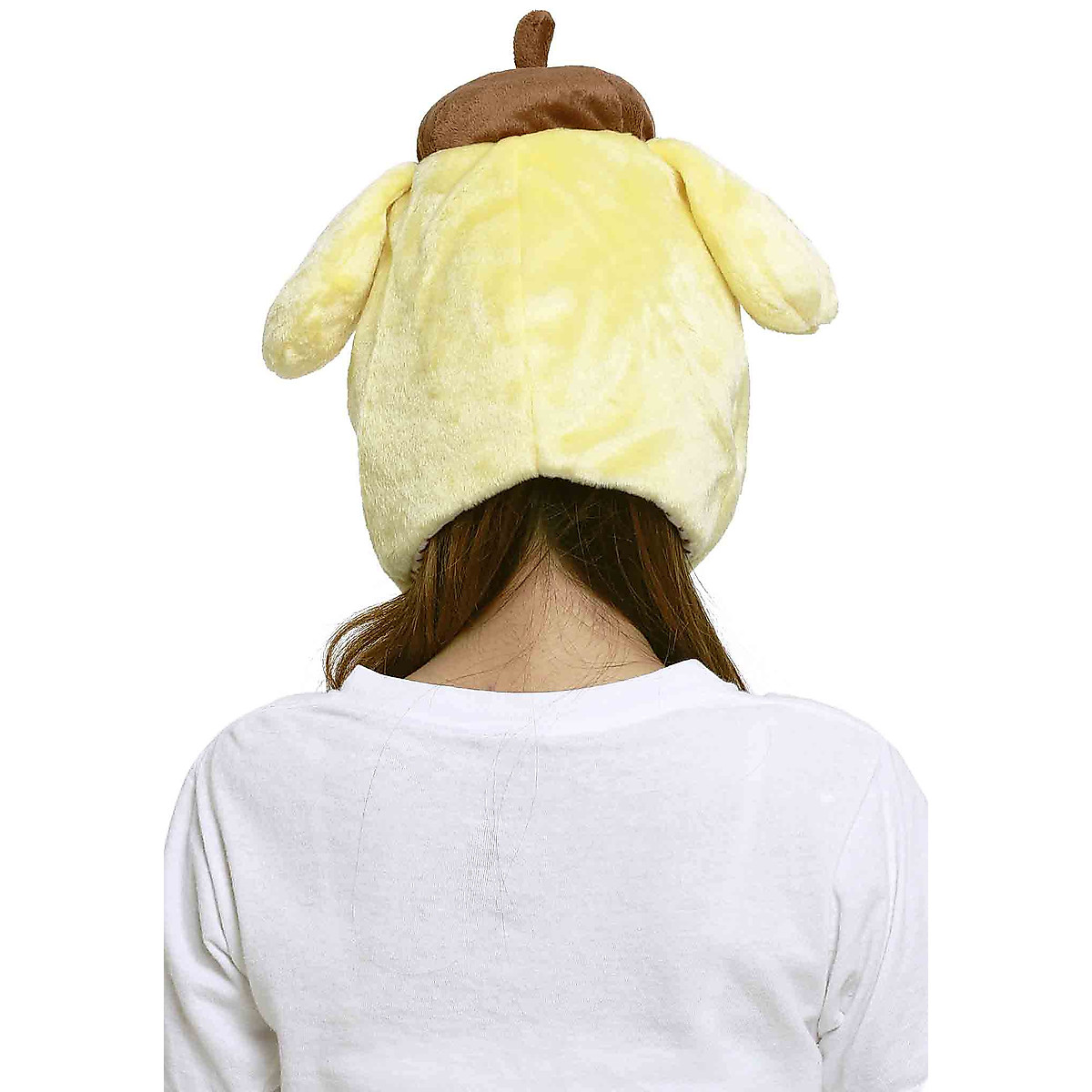 Sanrio Pompompurin (Pom Pom Purin) Fluffy Beanie Cap Soft Warm Winter Head wear Yellow