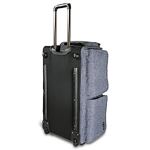 Mavii Dance Bag with Garment Rack, 28 inch Rolling Duffel With, Ideal for Competitions & Travel, Easy-assembly Lightweight Aluminum Clothes Rack, Wheeled Upright Luggage, Heathered Gray