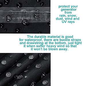 Outdoor Waterproof Generator Cover Fits Most Generators 5000-10000 Watt (32 x 24 x 24 inch)