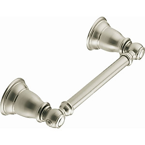 Moen YB5408BN Kingsley Traditional Double Post Pivoting Toilet Paper Holder, Brushed Nickel