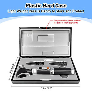 Scian Otoscope - Ear Scope with Light, Ear Infection Detector and Pocket Ear Checker Kit with 3X Magnify Lens, Suitable for Kids, Adults, Doctors, Pets(Black)