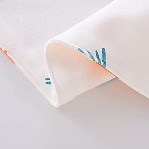 Eimmabey 100% Cotton Baby Bandana Drool Bibs for Drooling and Teething Nursery Burp Cloths 5 Pack Pink Strawberry Bibs for Girls