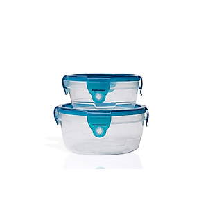 Handy Gourmet Flexi-Top Reusable Containers, BPA Free - Round, Set of 2