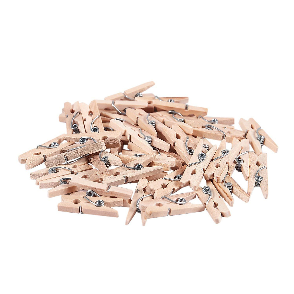 Srutueo Mini Wooden Clothes Photo Paper Peg Clothespin Craft Clips 25mm 40pcs