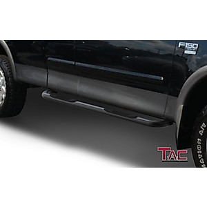 TAC Side Step Fit 1997-1998 F150/F250LD Super Cab 3 Door / 1999-2003 F150/F250LD Super Cab 4 Door (Incl. 04 Heritage) 3" Black Side Step Nerf Bars Step Rails Running Boards 2Pcs