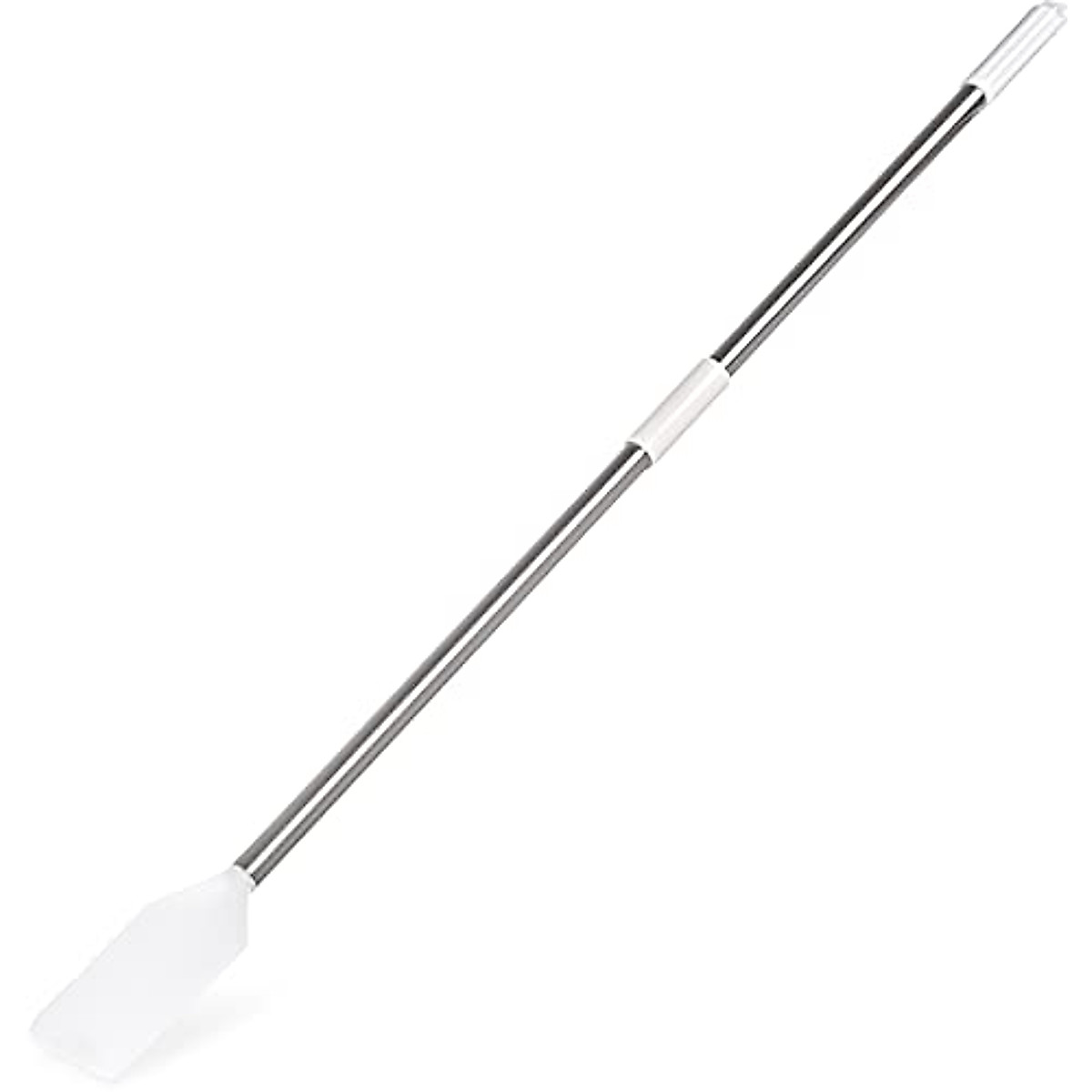 SPARTA 4035600 Plastic Paddle Scraper, Hanging Tab, Long Handle With Stainless Steel Handle For Commercial Cleaning, 48 Inches, White