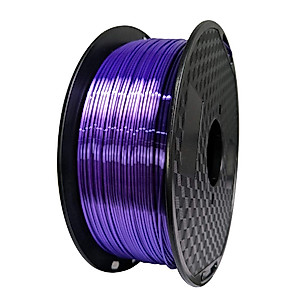 Silk Purple PLA 1.75mm 3D Printer Filament 1KG (2.2 LBS) Silky Shiny Purple 3D Printing Material Metallic Dark Violet Purple Color HZST3D