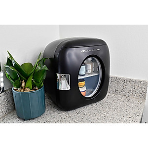 FRIGIDAIRE EFMIS462-BLACK 12 Can Retro Mini Portable Personal Fridge/Cooler for Home, Office or Dorm, Black