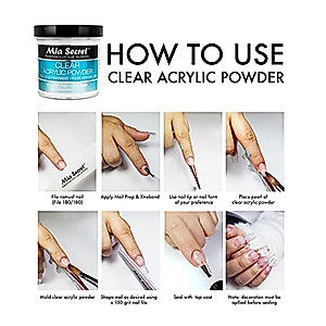 Mia Secret Clear Acrylic Powder (4oz)
