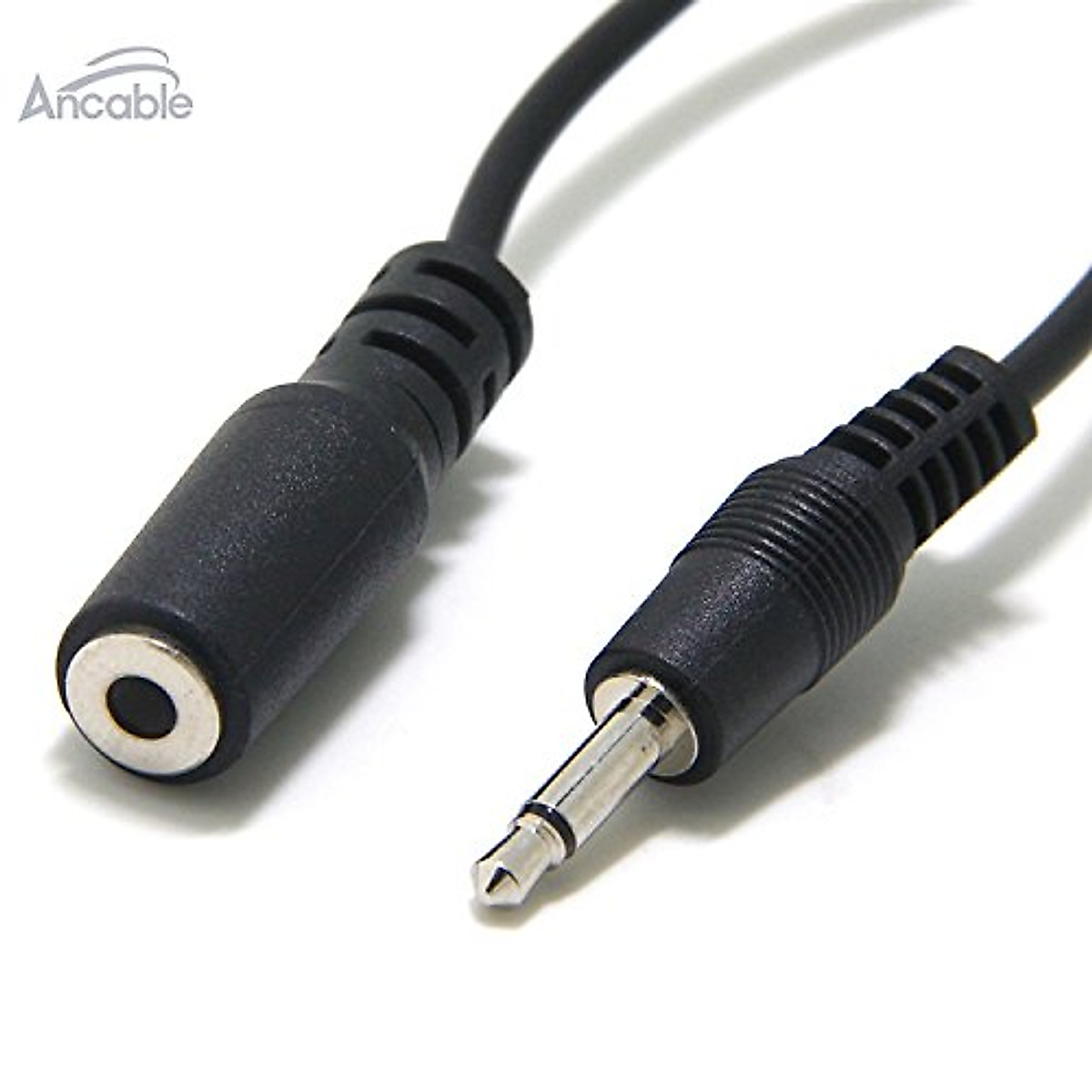 Ancable 2-Pack 6-Feet 3.5mm 1/8" TS Mini Mono Audio Plug Male to Female Extension Cable for 12V Trigger,IR Sensor/Receiver/Extender/Blaster/Repeater,CB/Ham Radio PA Speaker and FM/AM Antenna