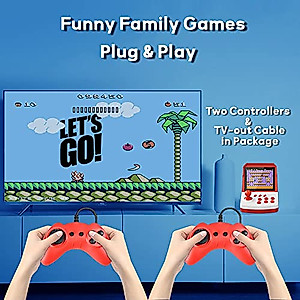 A6 Plus Mini Handheld Game Console 3.5 inch Arcade Style Emulator Portable Games Console Preinstalled Classic FC Games Built-in Rechargeable Battery for Kids Teens Gift 2 Players Red