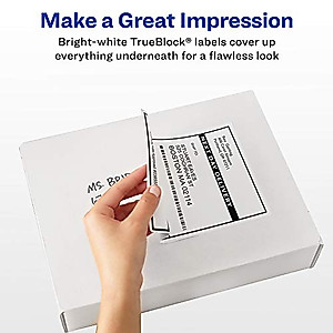 Avery Half Sheet Printable Shipping Labels, 5.5" x 8.5", White, 500 Blank Mailing Labels (5912)