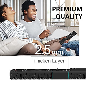 Silicone Protective Case Cover for Newest Samsung Smart TV Solar Cell Remote Control 2022,for Samsung BN59-01385 BN59-01386 BN59-0139 Frame Remote Battery Back Covers Skin Holder Sleeve-Black