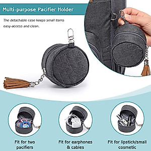 RUVALINO Diaper Bag Backpack Set, Unisex All-in-One Baby Bags for Boy Girl, Multifunction Large Travel Backpack with Portable Changing Pad, Stroller Straps, Pacifier Case and Insulated Pockets