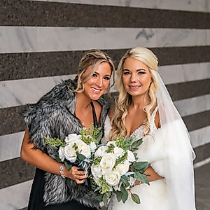 uqvn Will You be My Bridesmaid Jewelry Set for Wedding of 6, Silver Bridesmaid Necklace Earrings Bracelet Jewelry Set,Bridesmaid Proposal Gifts