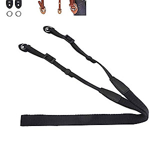 CHMETE Camera Neck Strap/Thin Camera Strap or Binoculars Strap Black