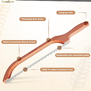 SliceElite Bread Bow Knife, Precision Bread Cutter for Homemade Bread, Efficient Slicer for Sourdough & Other Homemade Bread, This Cutter is Perfect for Your Bread Slicing Needs & Beautiful Slices.