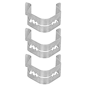 Miskall Grill Thermometer Probe Clip Holder, 3Pcs Kitchen BBQ Grill Accessory Stainless Steel 3-Holes Barbecue Probe Fixing Clip Holders