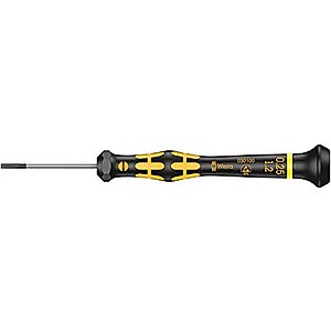 Wera 05030100001 Kraftform ESD 1578 A Slotted Precision Micro Screwdriver, 1.2mm Head, 40mm Blade Length