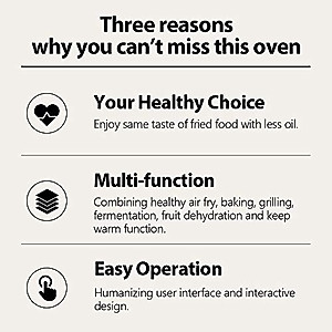 Toshiba TL2-AC25CZA(GR) Air Fryer Toaster Oven, 6-in-1 Digital Convection Oven for 9 Cooking Presets, 6-Slice Bread/12-Inch Pizza, 1750W, Charcoal Grey