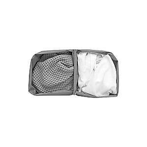 Brabantia - Bo Laundry Hamper Bag 2 x 12 Gal - Replacement Bag for Bo Laundry Hamper - Dual Compartments for Easy Sorting - Portable & Hygienic - Cotton Bag with Velcro Closing - Gray