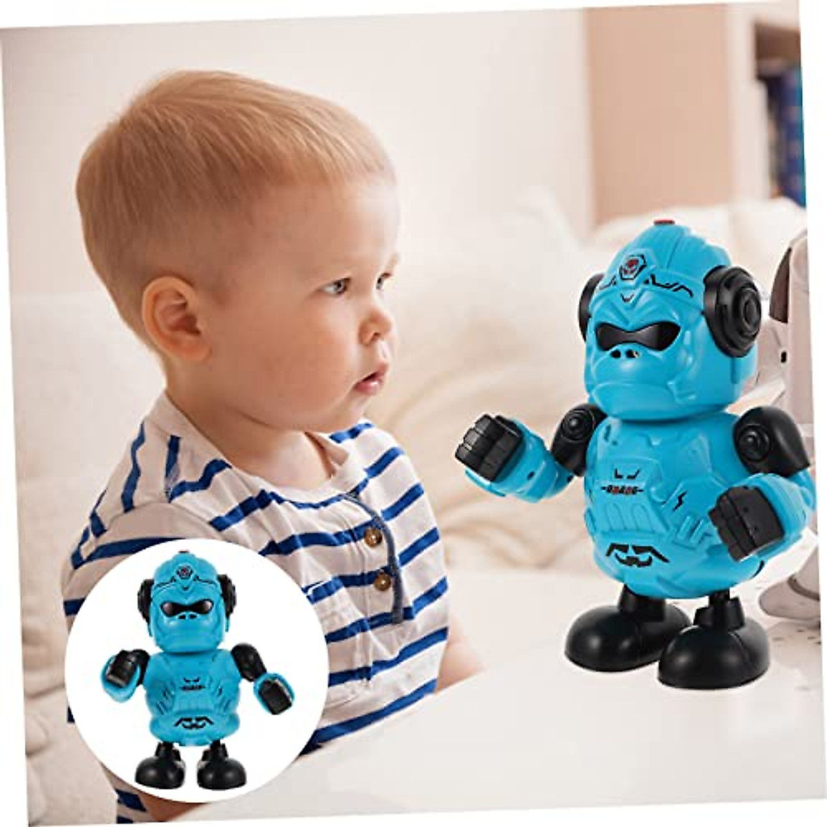 Toyvian 1pc King Robot Desktop Toys Kids Mini Toys Office Desk Toys Kids Robot Plaything Electric Toy Kid Electric Robot Toy Plastics, Electronic Components Child Intelligent Doll
